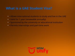 UAE Student Visa: A Gateway to Quality Education | PPTX