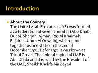Uae (united arab emirates) | PPTX