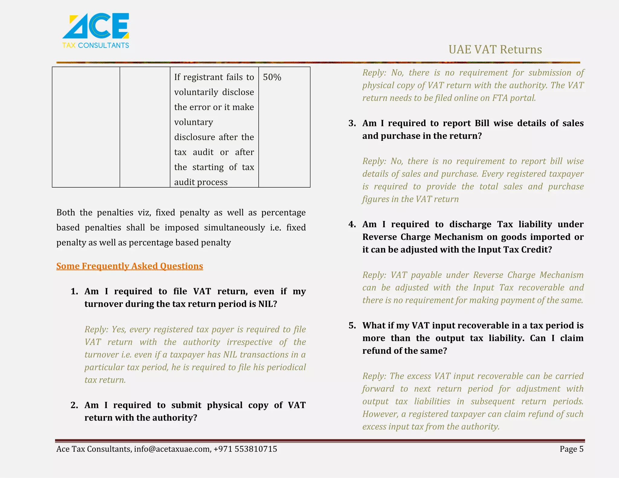 VAT Returns in UAE | PDF