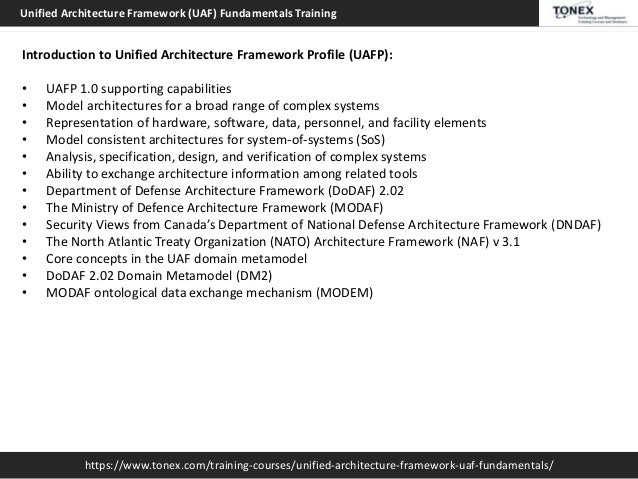 UAF (Unified Architecture Framework) Training