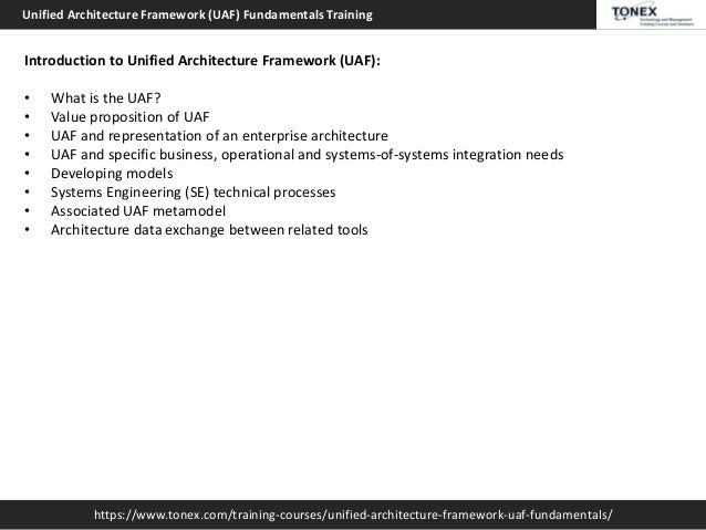 UAF (Unified Architecture Framework) Training
