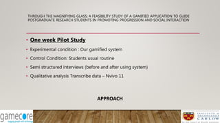 Through the magnifying glass: A feasibility study of a gamified application in promoting ...