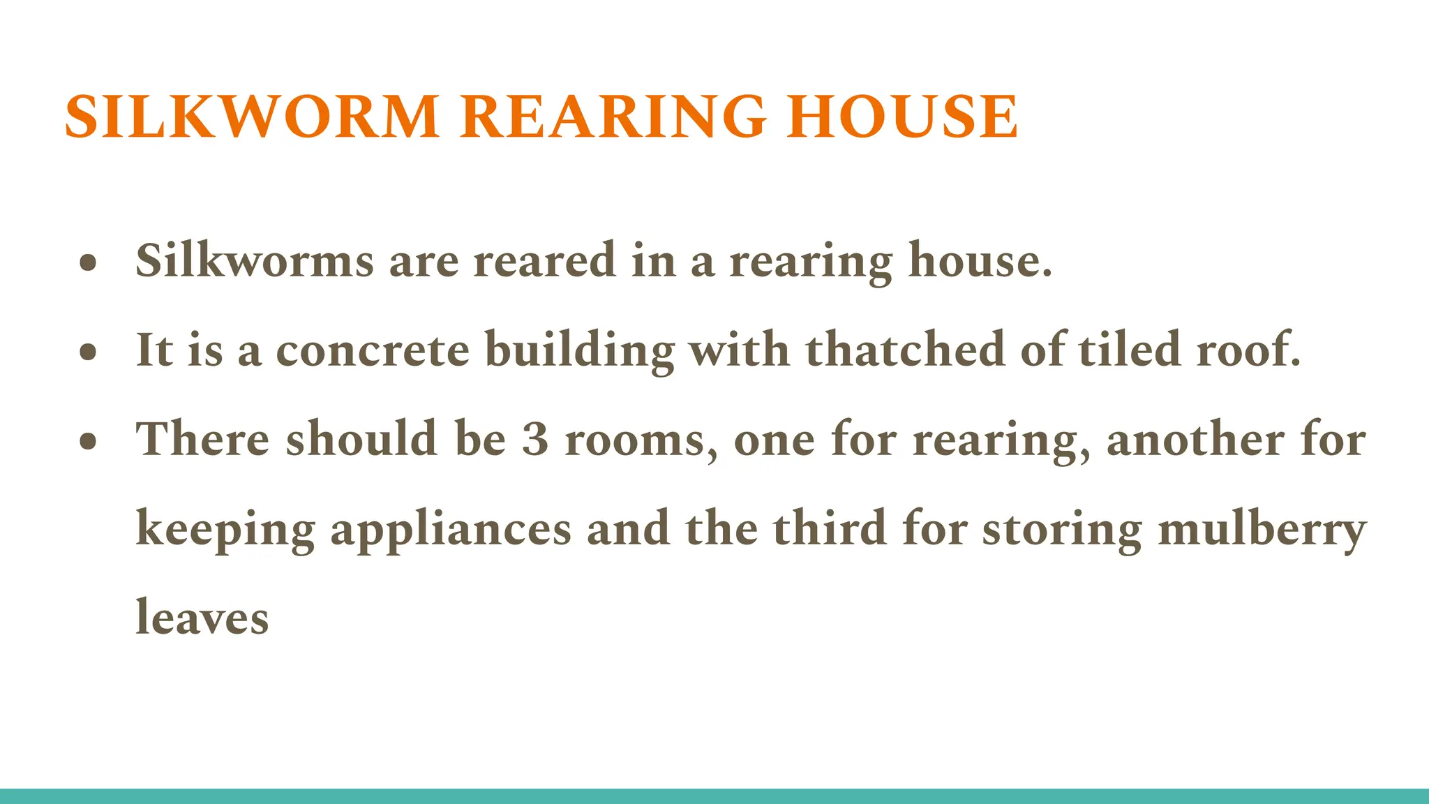 REARING EQUIPMENT IN SERICULTURE . pptx | PPTX