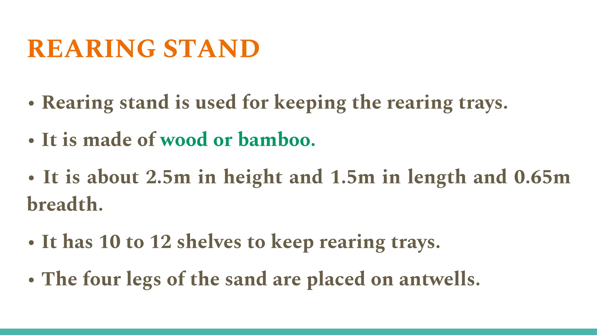 REARING EQUIPMENT IN SERICULTURE . pptx | PPTX