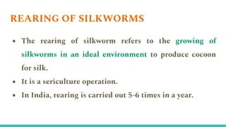 REARING EQUIPMENT IN SERICULTURE . pptx | PPTX
