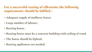 REARING EQUIPMENT IN SERICULTURE . pptx | PPTX