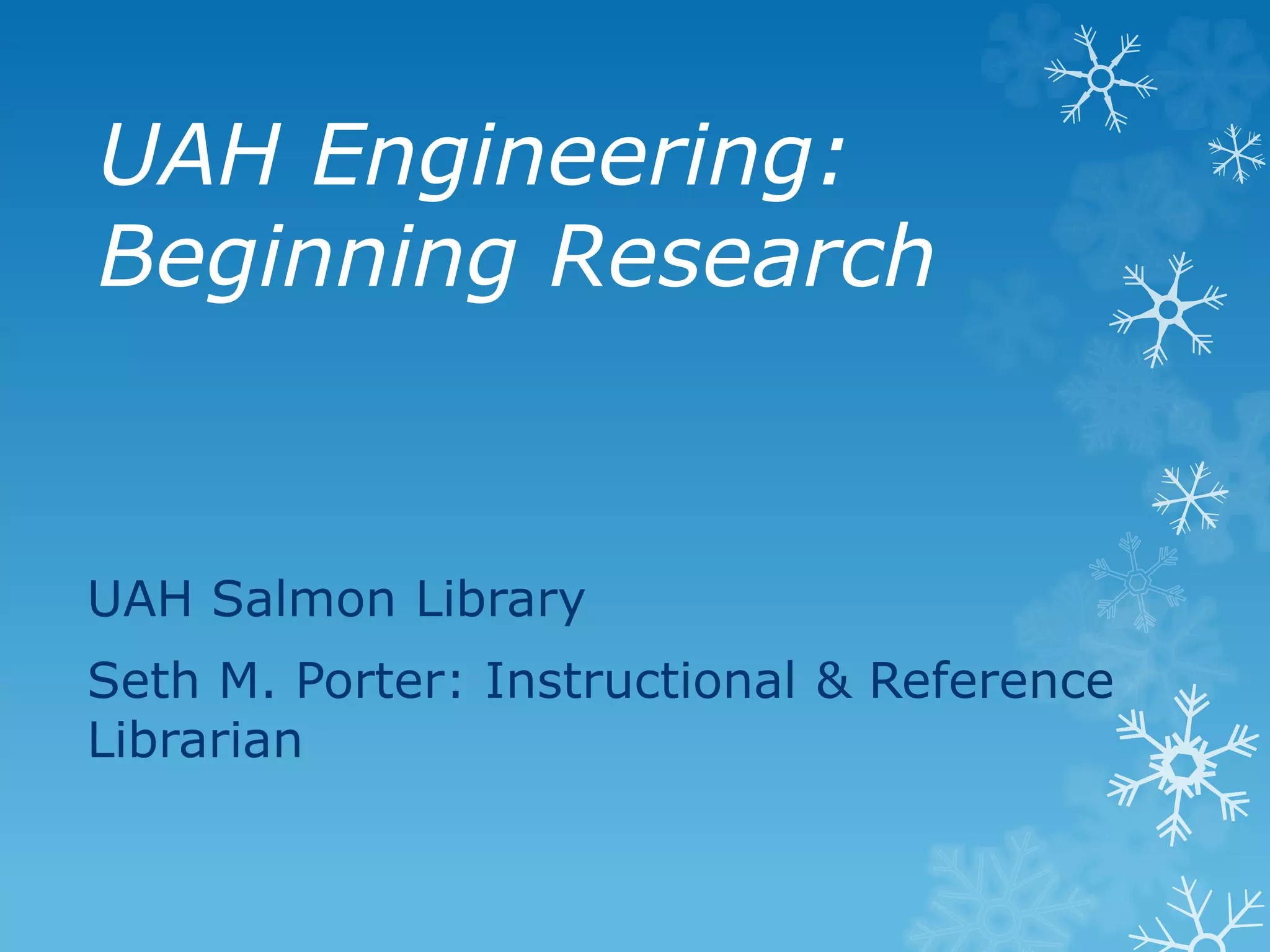 Uah engineering ee100 | PPT