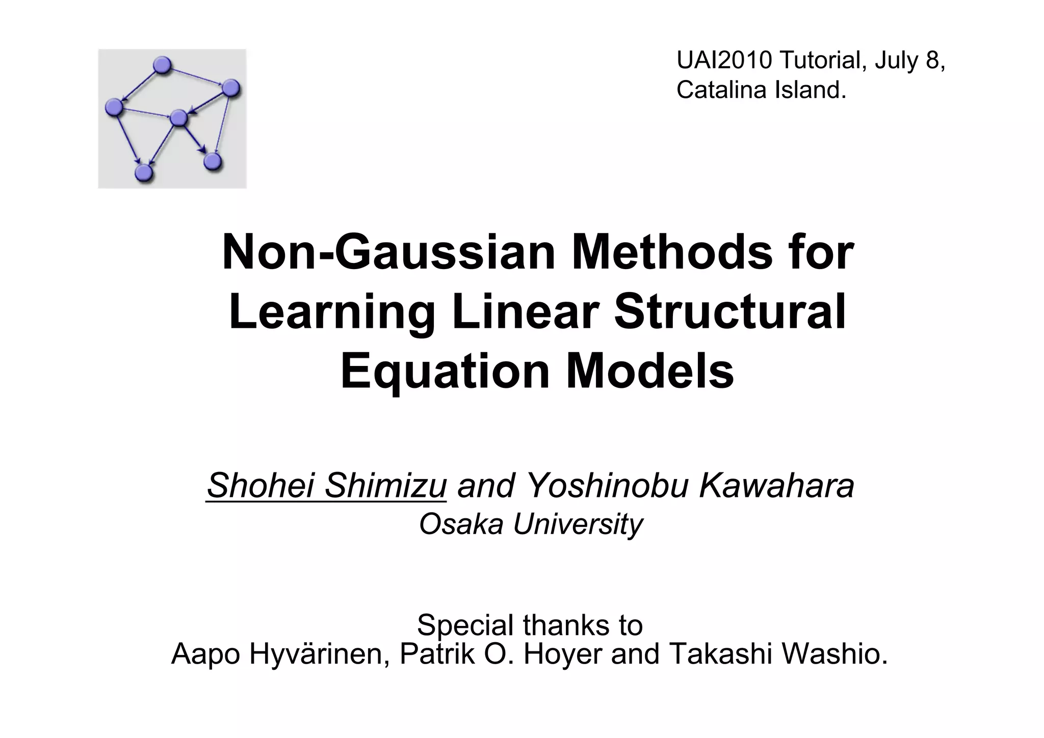 Non-Gaussian Methods for Learning Linear Structural Equation Models: Part I | PDF