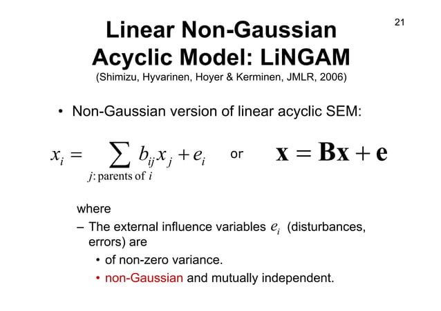 Non-Gaussian Methods for Learning Linear Structural Equation Models: Part I | PDF | Technology ...