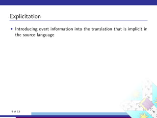 Simplification and Explicitation Universals | PDF