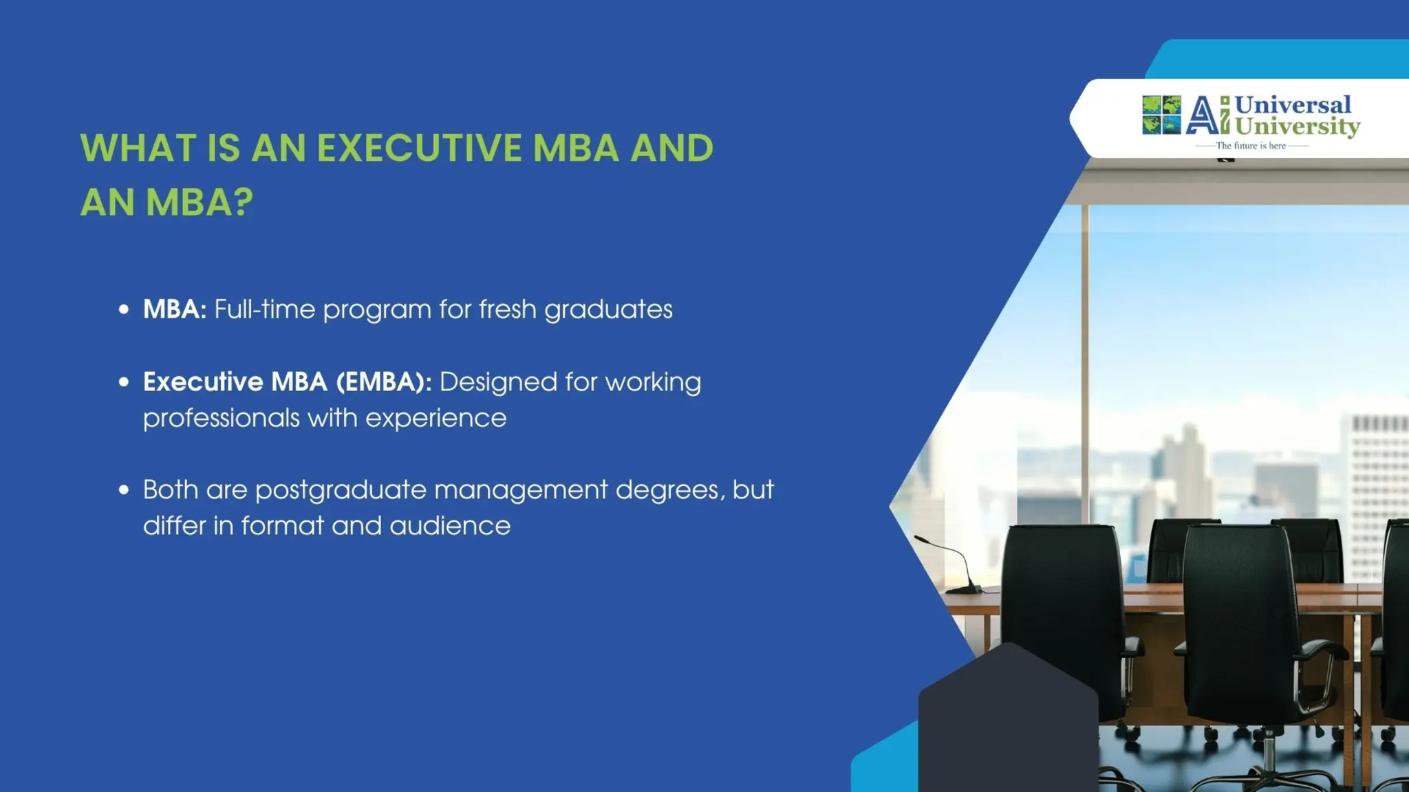Executive MBA vs MBA: Key Differences Explained Simply | PPT