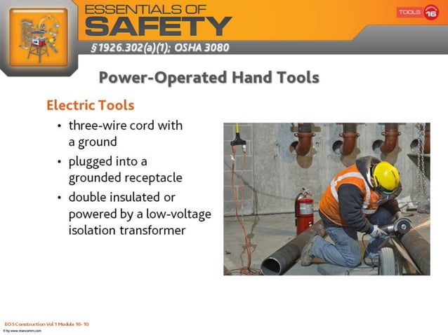 OSHA Hand and Power Tools Safety Presentation | PPT