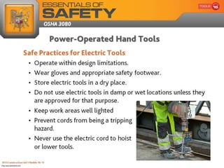 OSHA Hand and Power Tools Safety Presentation | PPT