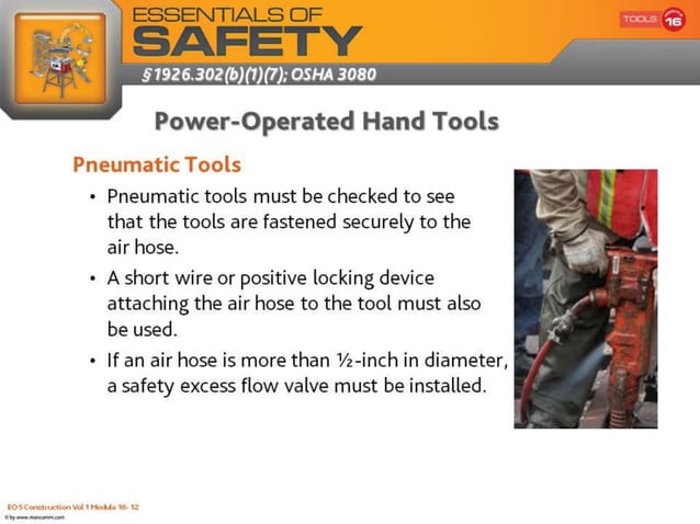 OSHA Hand and Power Tools Safety Presentation | PPT