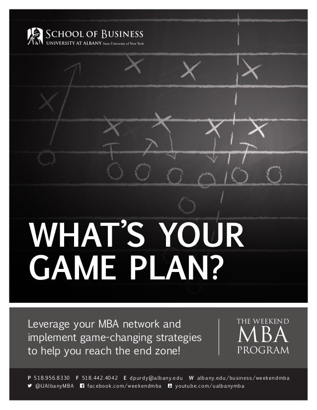 University at Albany Weekend MBA Football Program Ad