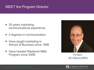 UAlbany Weekend MBA program overview | PPT