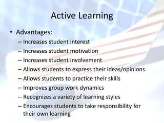 Get Active! Using Active Learning Activities During First Year Information Literacy Sessions | PPT