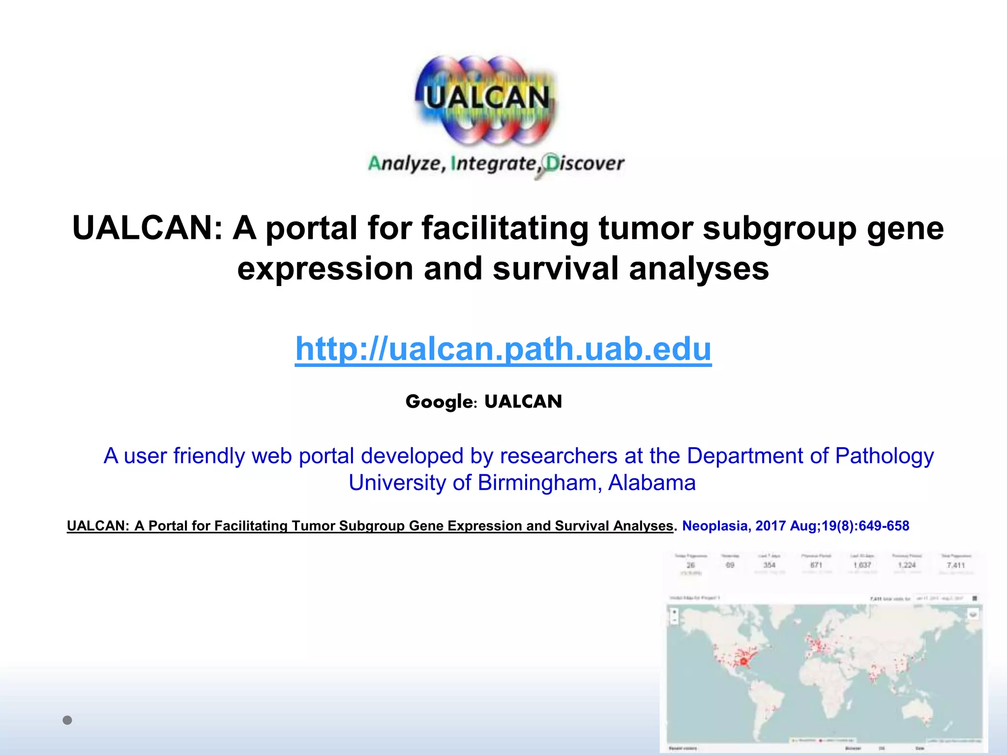 Ualcan- user friendly portal to analyse TCGA RNA-seq data | PPT