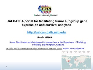 Ualcan- user friendly portal to analyse TCGA RNA-seq data | PPT