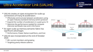Ultra Accelerator Link (UALink): Accelerator Scale-up Network | PPTX