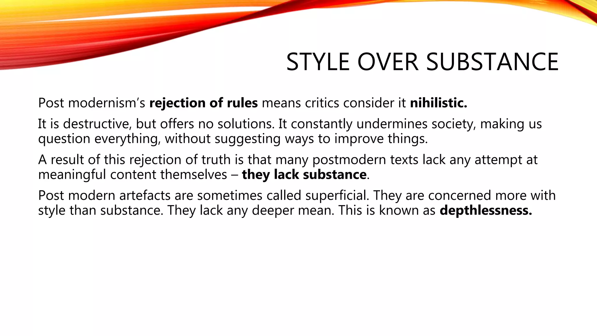 UAL Media Language Theory Postmodernism | PPT