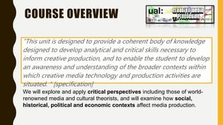 UAL Media Unit 4-1 introduction | PPTX