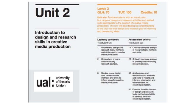 Ual Level 3 Unit 2 media production Research | PPT