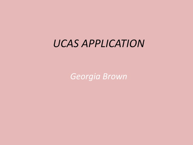 UAL UCAS Pro Forma | PPT
