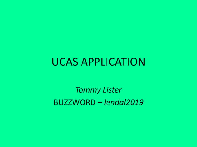 UAL Ucas pro forma | PPTX