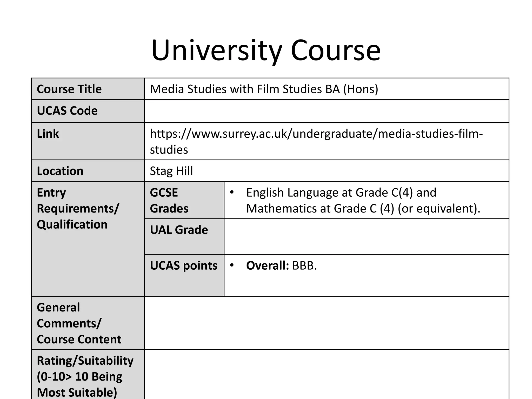 Ual ucas pro forma 1- (1) | PPTX | Undergraduate Education | College Education