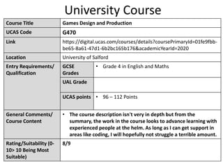 UAL UCAS Pro Forma Completed-ish. | PPT