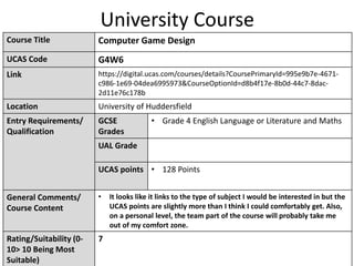 UAL UCAS Pro Forma Completed-ish. | PPT