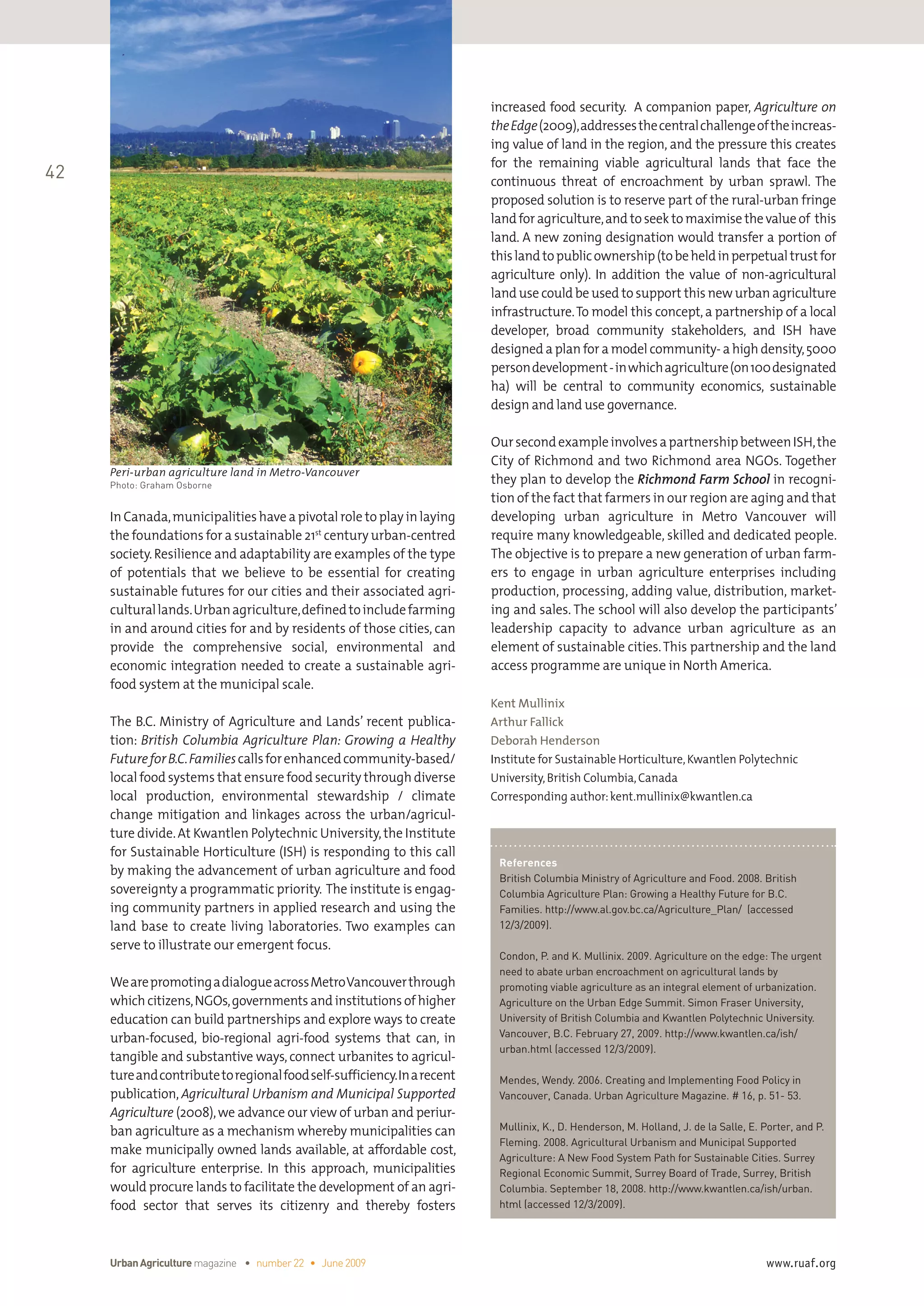 Beyond Food Security: Urban Agriculture as a Form of Resilience | PDF