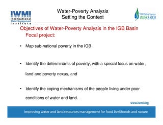 Water poverty analysis in the Indo-Ganges Basin | PPT