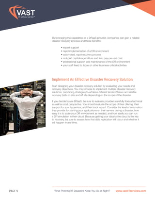 Kept up by Potential IT Disasters? Your Guide to Disaster Recovery as a Service (DRaaS) | PDF ...