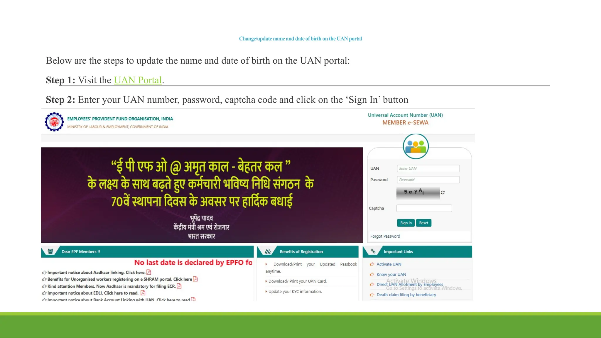 UAN and E Nomination KYC PF (1).pptxdhdjdk | PPTX