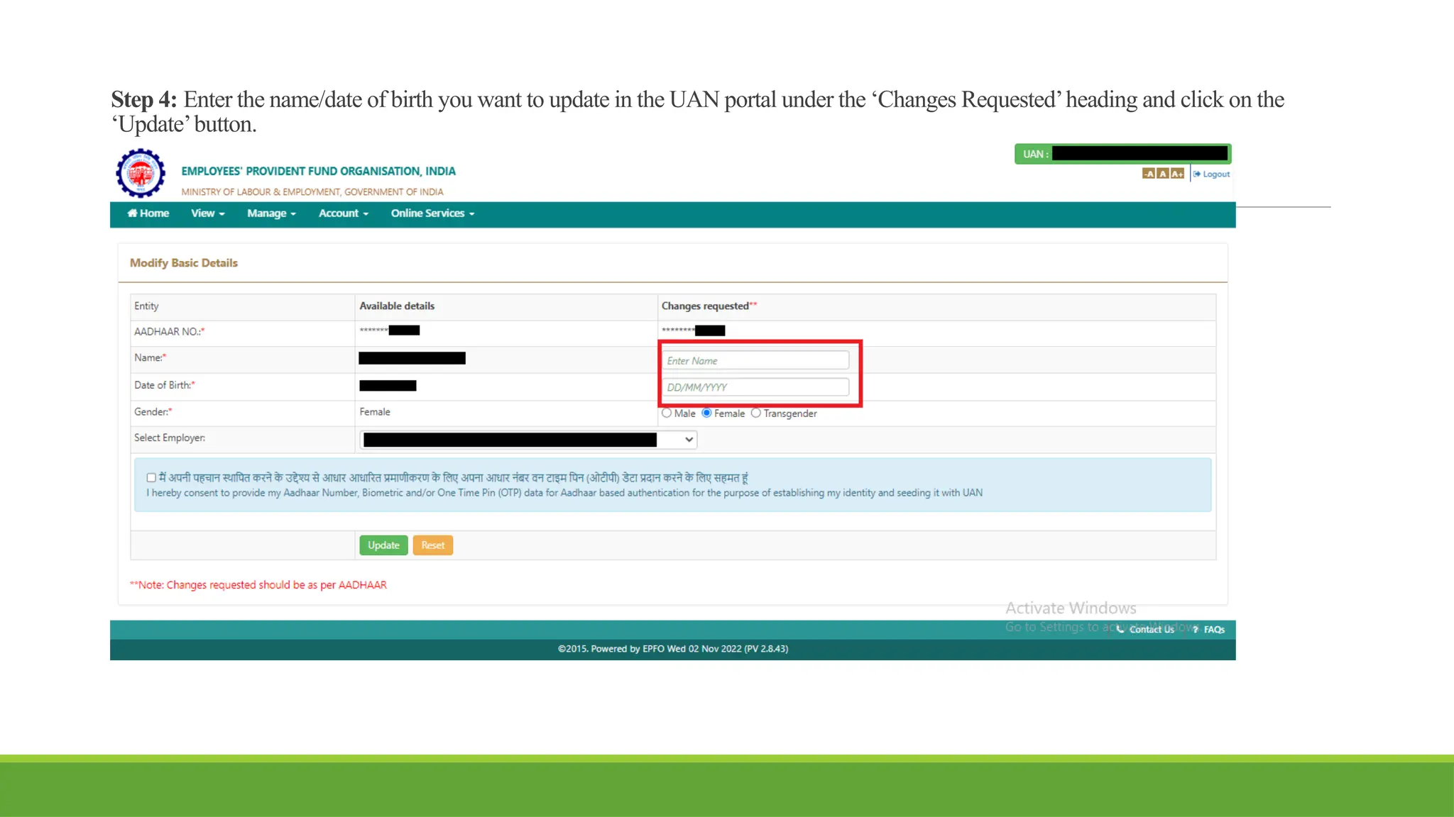 UAN and E Nomination KYC PF (1).pptxdhdjdk | PPTX