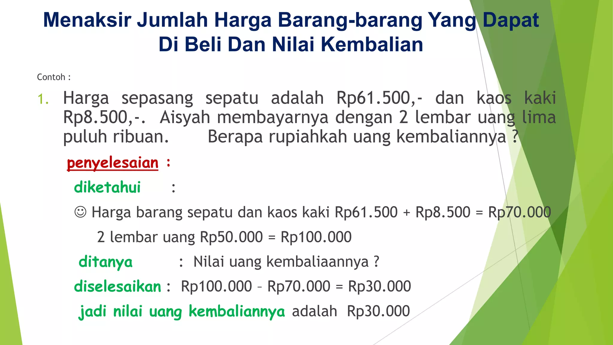 Materi uang matematika kls 3 sd | PPTX