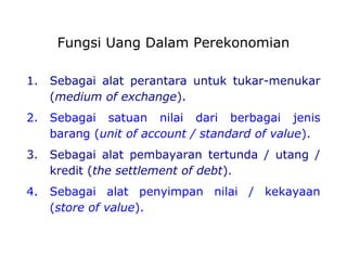Uang beredar dan permintaan uang | PPT