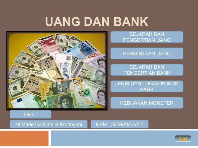 Uang dan bank | PPTX