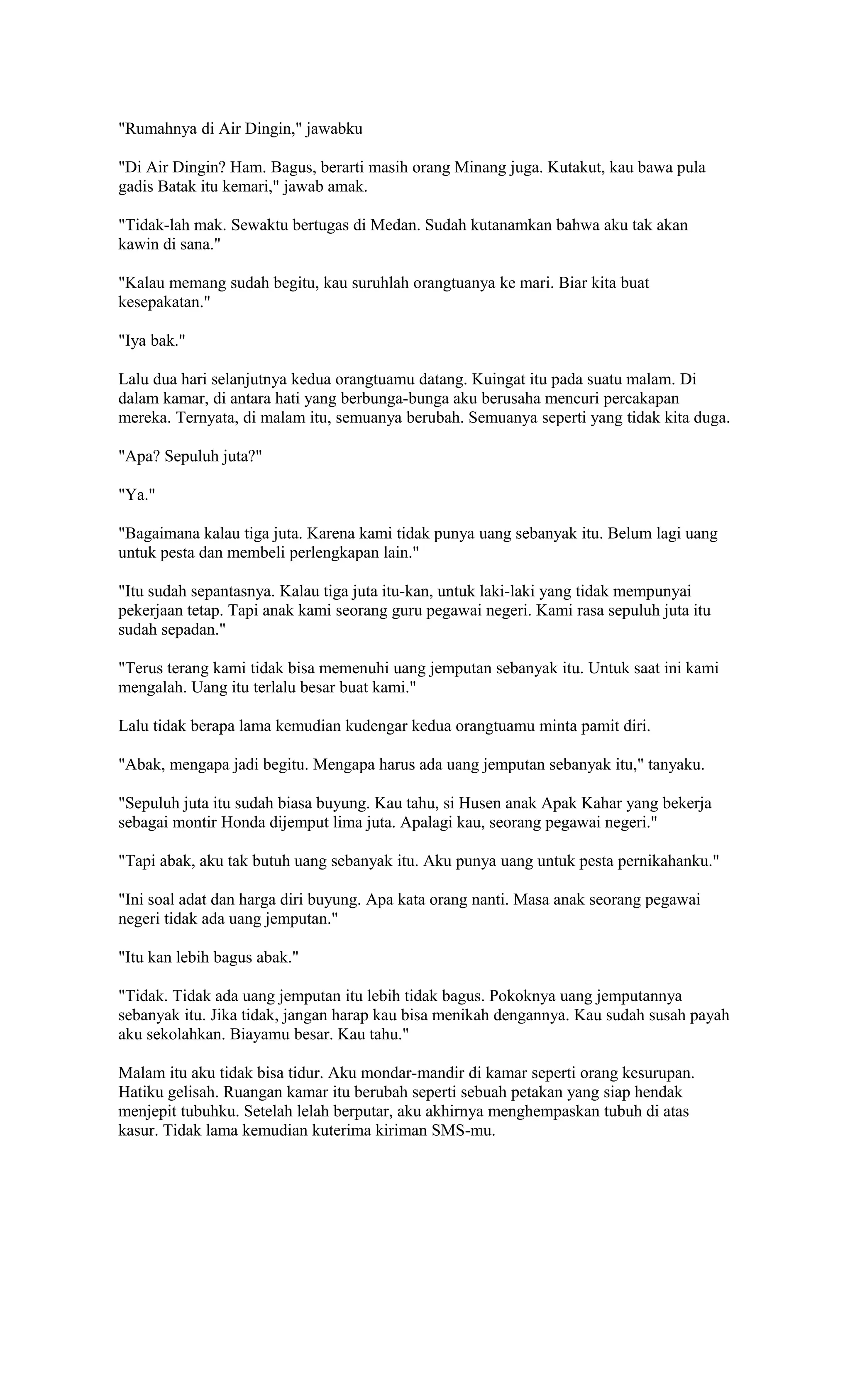 Uang jemputan (farizal sikumbang) | DOC