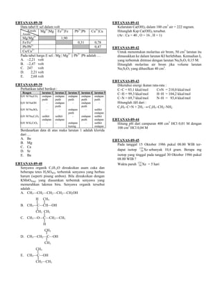 Uan kimia sma 1989 | PDF