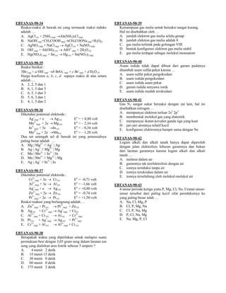 Uan kimia sma 1990 | PDF