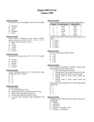 Uan kimia sma 1994 | PDF