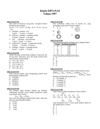 Uan kimia sma 1997 | PDF