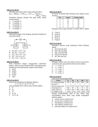 Uan kimia sma 1998 | PDF