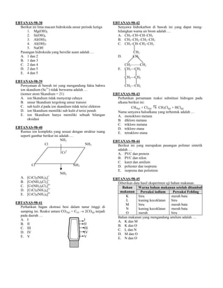 Uan kimia sma 1998 | PDF