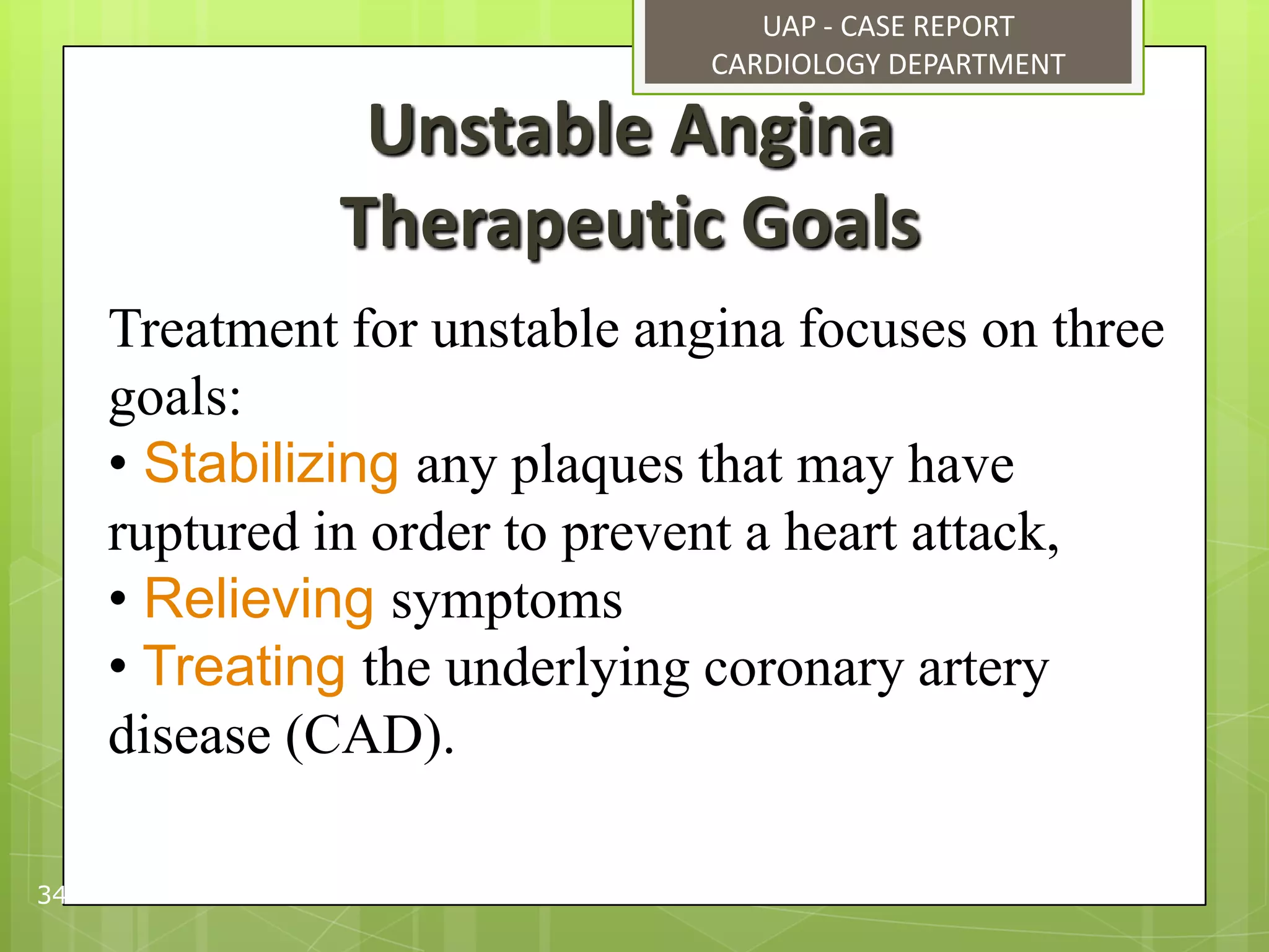 Unstable Angina Pectoris | PPTX