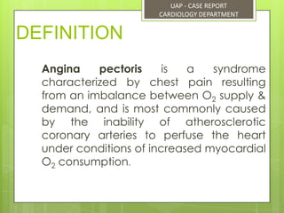 Unstable Angina Pectoris | PPTX | Heart and Cardiovascular Diseases ...