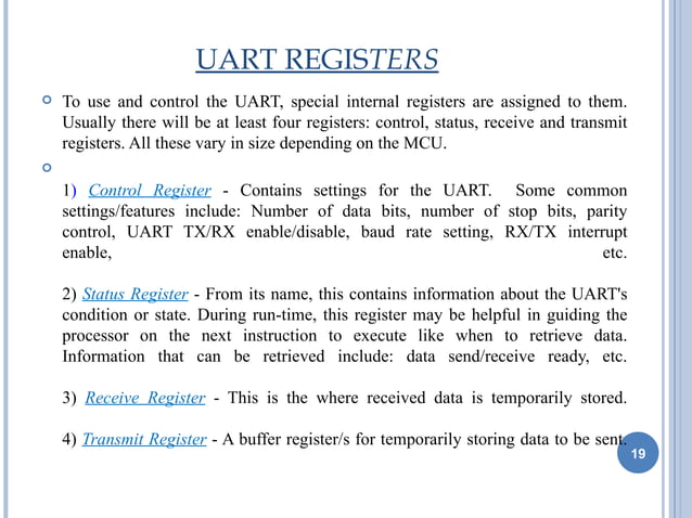 UART | PPT | Computer Peripherals | Computing